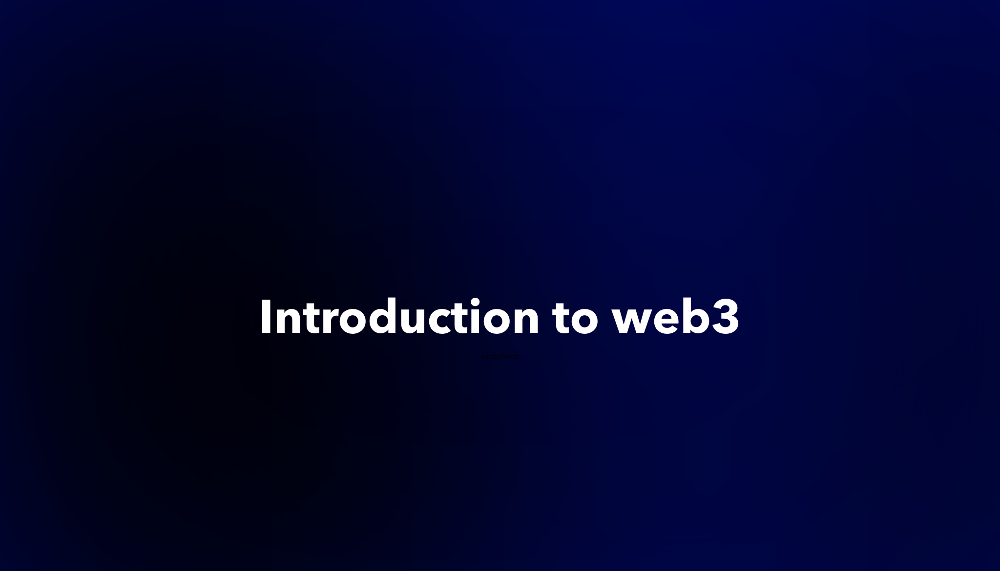 Introduction to web3 | Dework